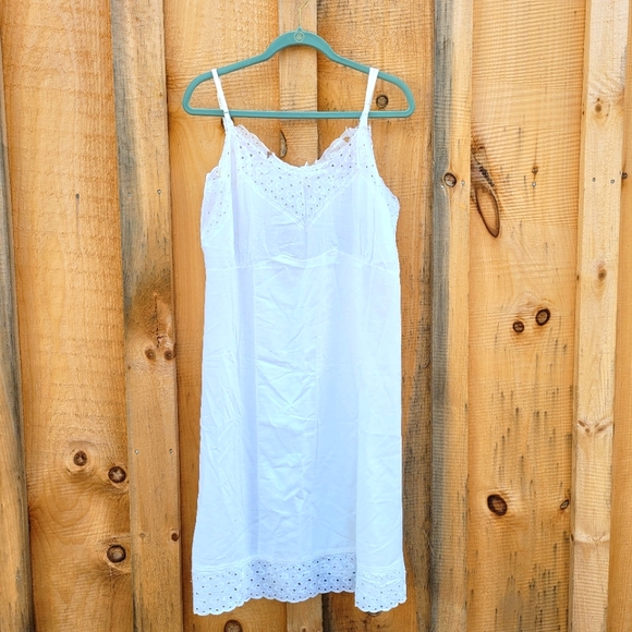 Antique | Intimates & Sleepwear | Vintage Antique Cotton Eyelet Slip ...